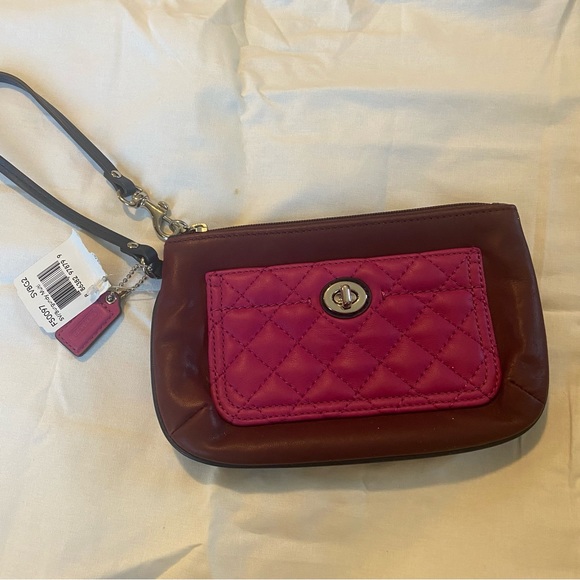 Coach | Bags | Coach Park Quilted Leather Wristlet | Poshmark